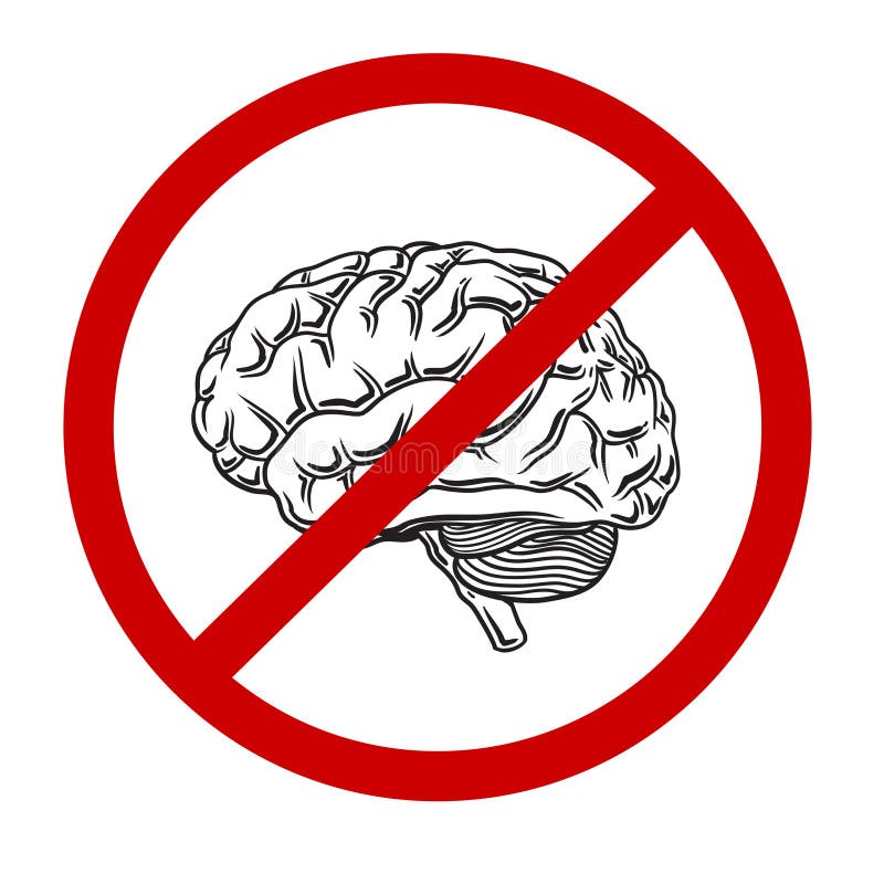 No Brain Sign Stock Illustrations – 693 No Brain Sign Stock ...