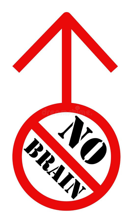 No Brain Sign Stock Illustrations – 693 No Brain Sign Stock ...