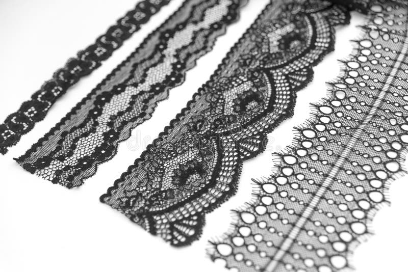 No Brand Black Color Lace Samples Stock Image - Image of pattern ...