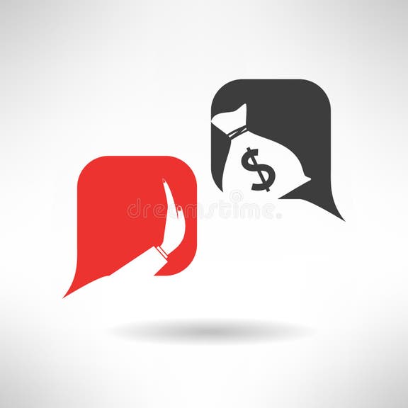 No Bribe Sign. Corruption Dialogue with Bubbles Stock Vector ...