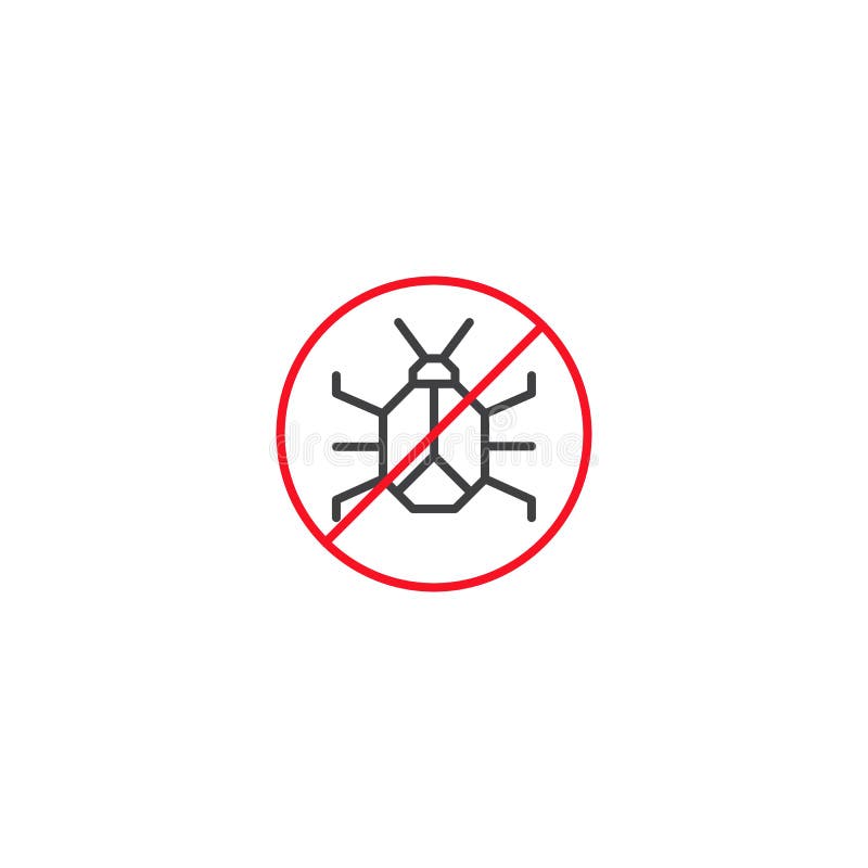 No Bug, Delete Computer Virus Icon Vector Stock Vector - Illustration ...