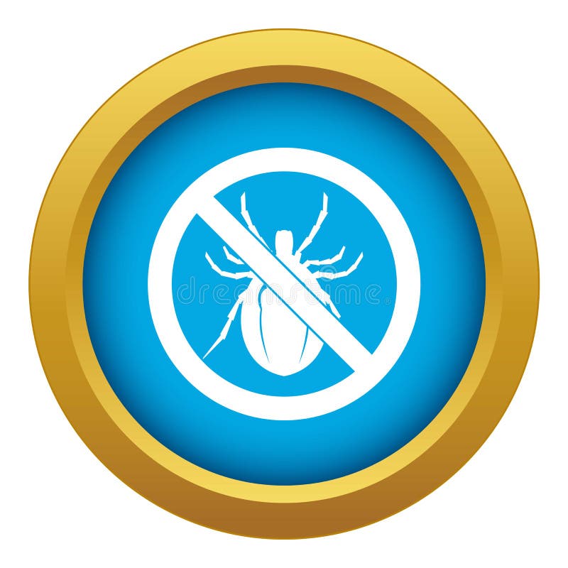 No Bug Sign Icon Blue Vector Isolated Stock Vector - Illustration of ...