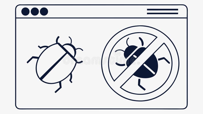 No Bugs Allowed, Software Debugging Icon, Vector Design Generative AI Stock Vector ...