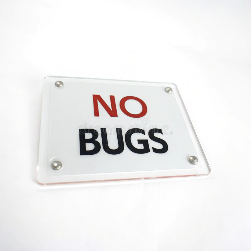 No Bugs Sign Isolated on White Background Stock Illustration ...