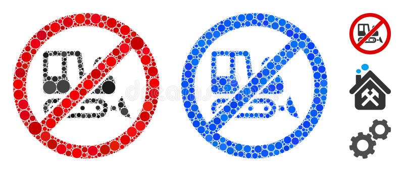 No Bulldozer Composition Icon of Round Dots Stock Vector - Illustration ...