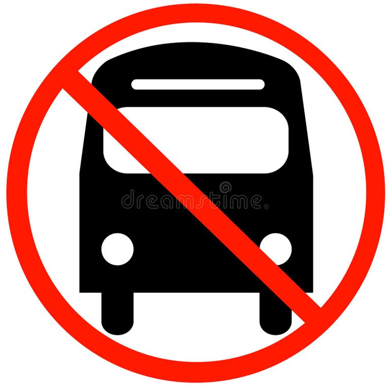 No buses allowed stock vector. Illustration of commute - 6008088