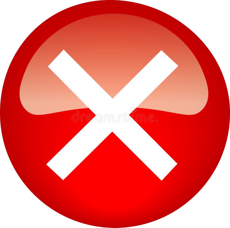 No Button stock vector. Illustration of reject, close - 2240945