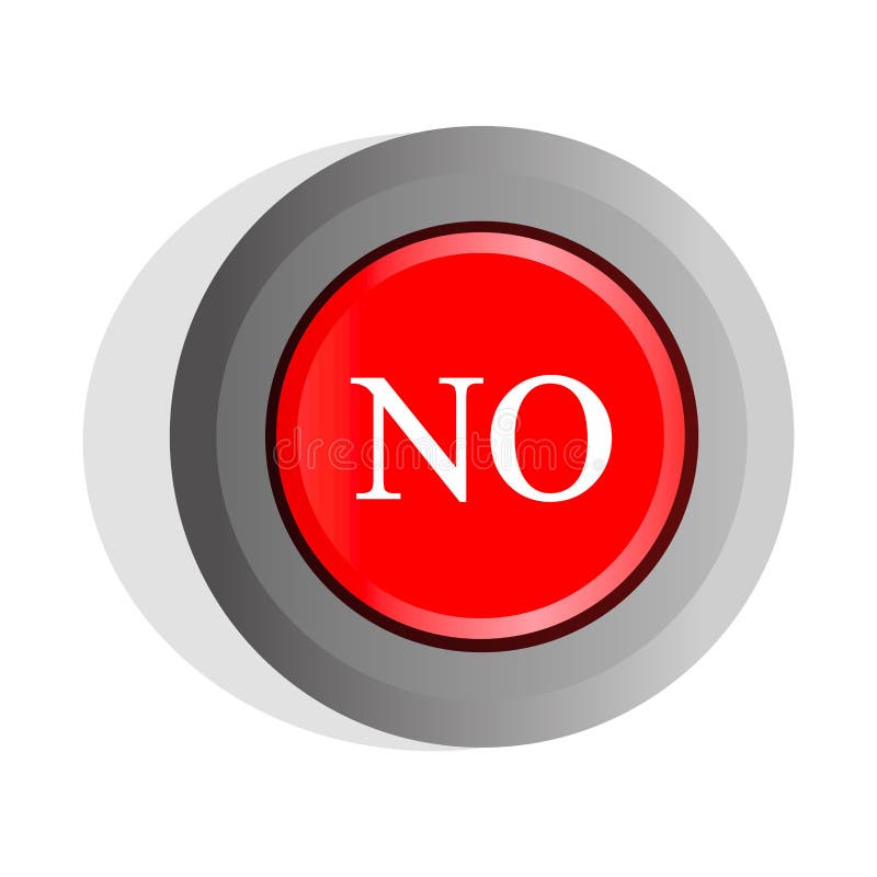 No Button. stock illustration. Illustration of labeled - 177712903