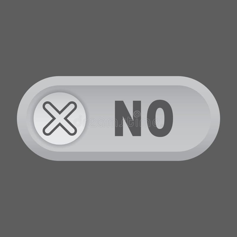 No Button. Vector Illustration Decorative Design Stock Vector ...
