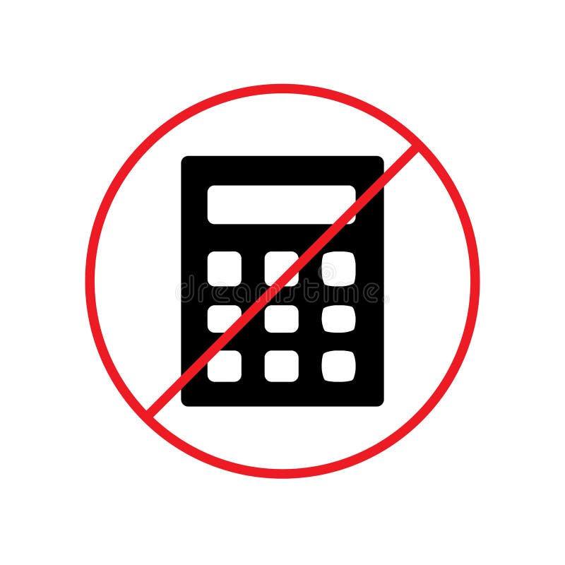 No Calculator Icon Design Vector Stock Vector - Illustration of icon ...