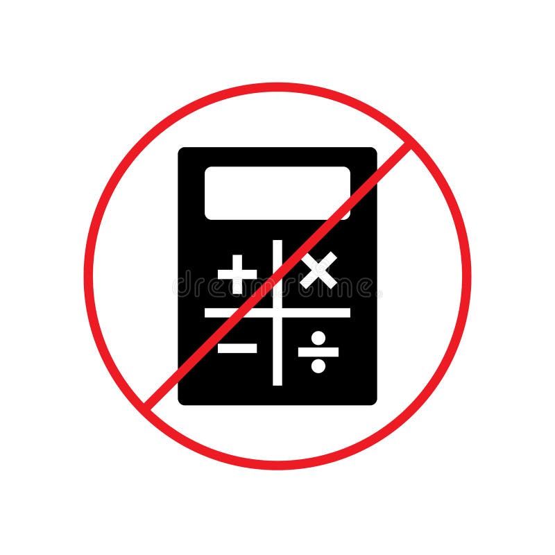 No Calculator Simple Icon Vector Stock Vector - Illustration of icon ...
