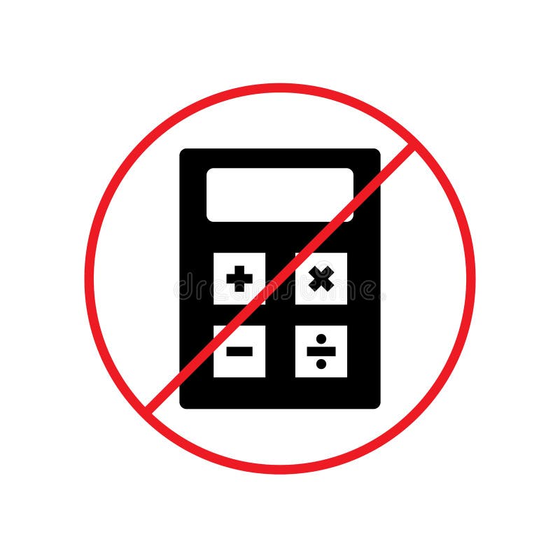 No Calculator Simple Icon Vector Stock Vector - Illustration of icon ...