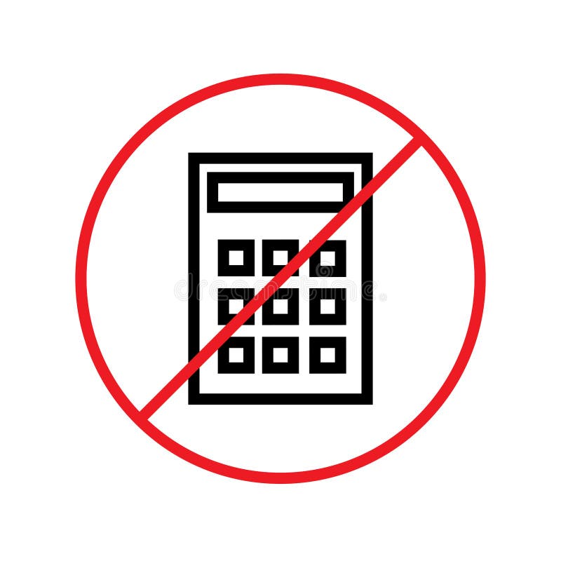 No Calculator Simple Icon Vector Stock Vector - Illustration of icon ...