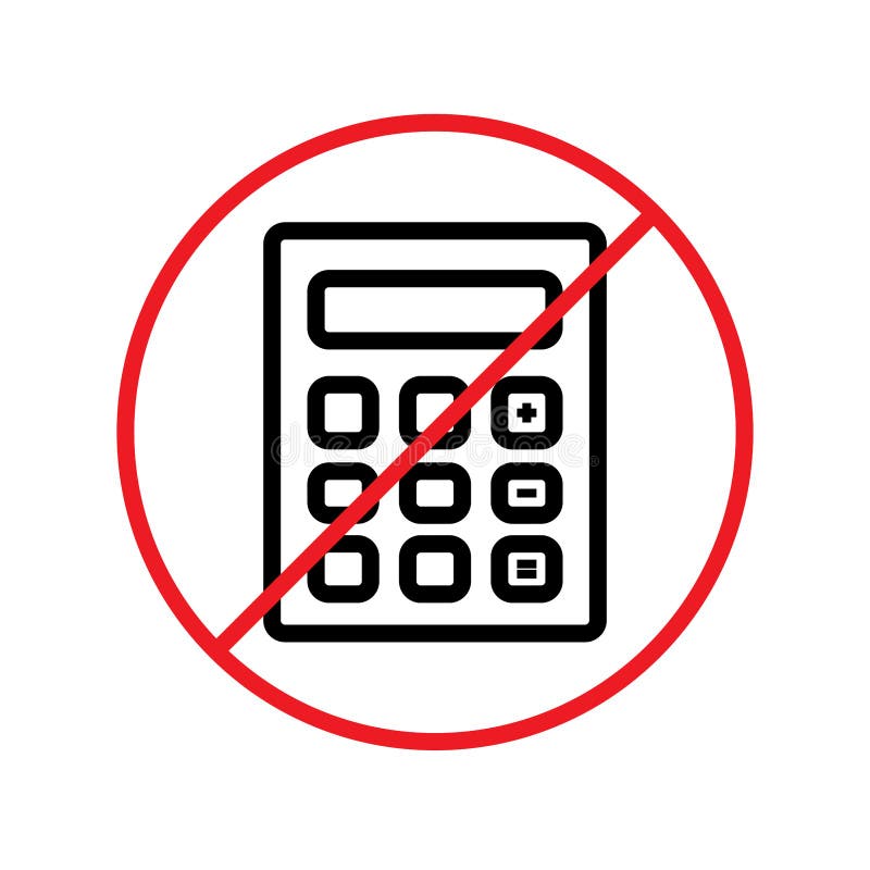 No Calculator Simple Icon Vector Stock Vector - Illustration of icon ...