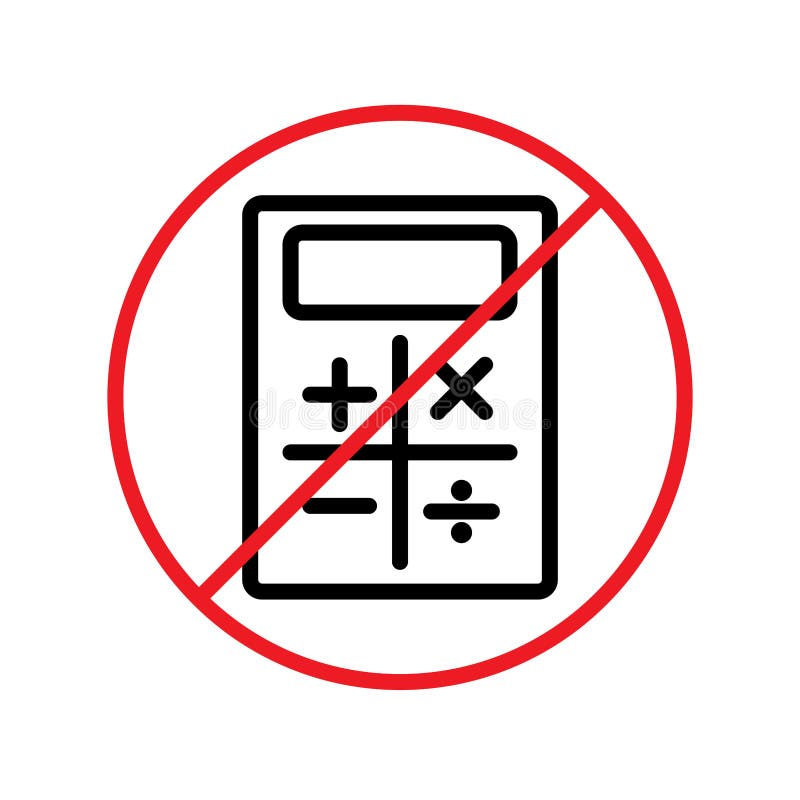 No Calculator Simple Icon Vector Stock Vector - Illustration of icon ...