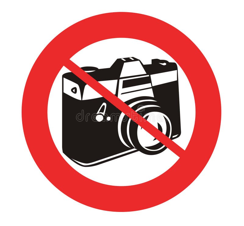 No Photos, No Cameras, No Flash Icons Stock Vector - Illustration of ...