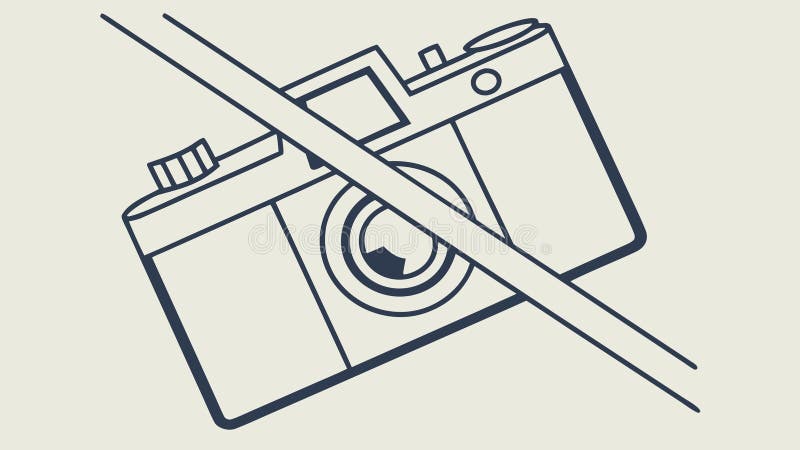 No Camera Allowed Sign, Enforcing Privacy and Restricted Areas, Vector ...