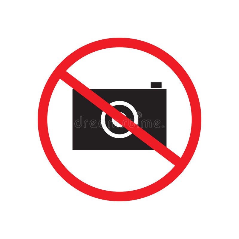 No Camera Enter Sign. Vector Design Illustration. Stock Vector ...