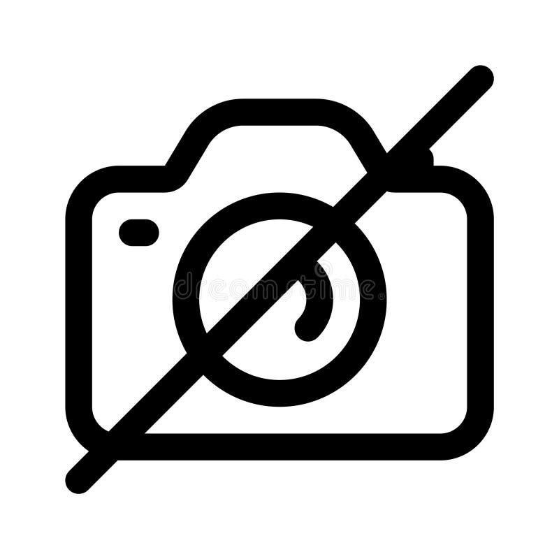No Camera Icon Design Isolated on White Background Stock Vector ...