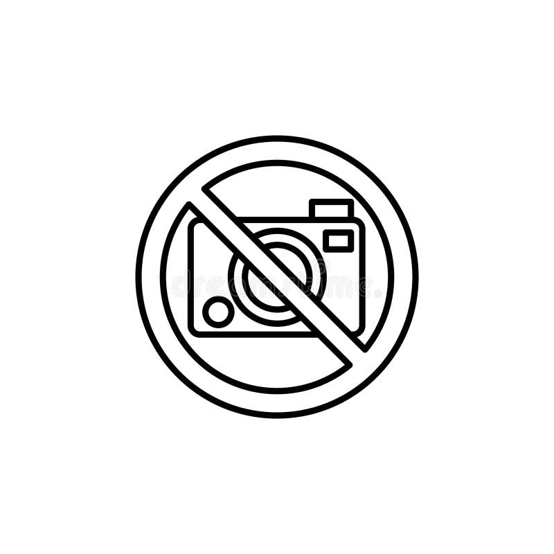 No Camera Icon Flat Logo Isolated Symbol Stock Illustration ...