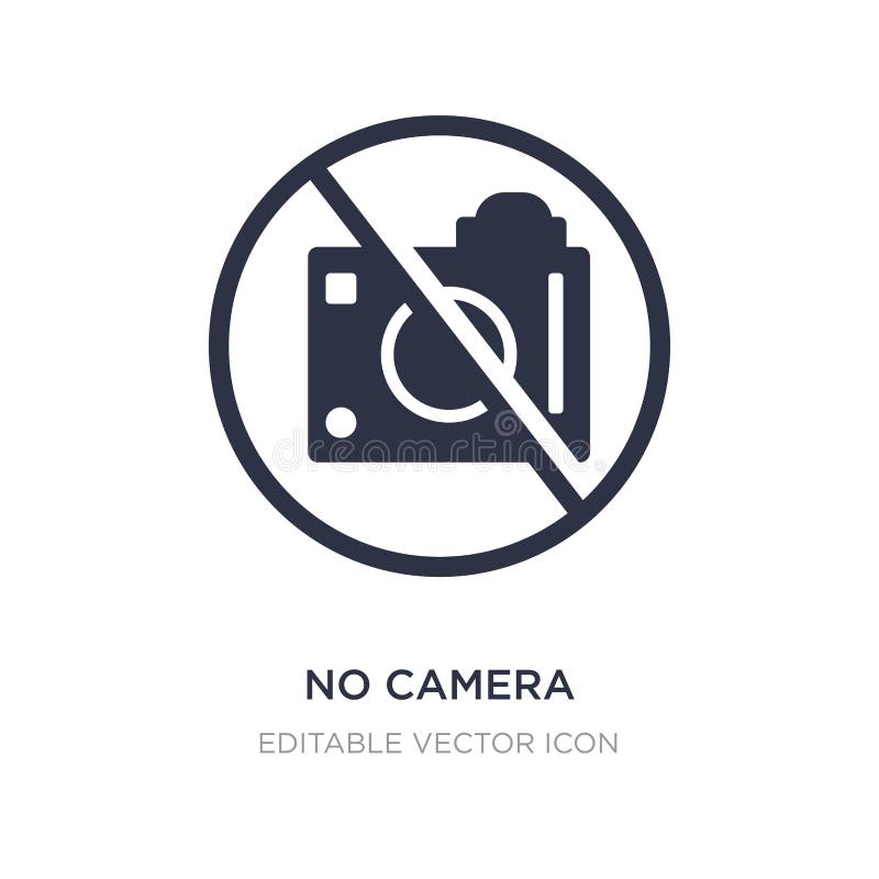 No Camera Icon on White Background. Simple Element Illustration from ...