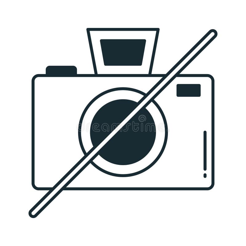 No Camera Isolated Vector Icon Which Can Be Easily Modified or Edited ...