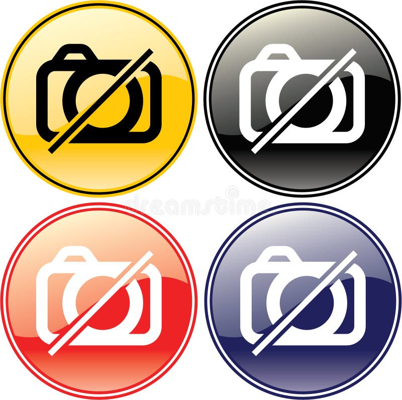 No Camera Picture Allowed Label Sign Symbol Stock Vector - Illustration ...