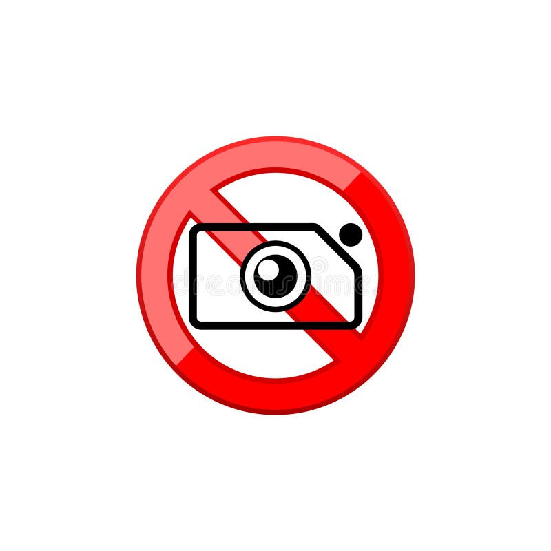 No Camera Symbol on White Background Stock Vector - Illustration of ...