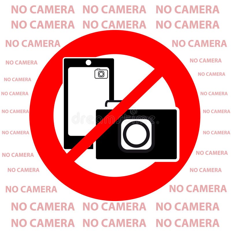 No Camera Symbol on White Background. Stock Vector - Illustration of ...