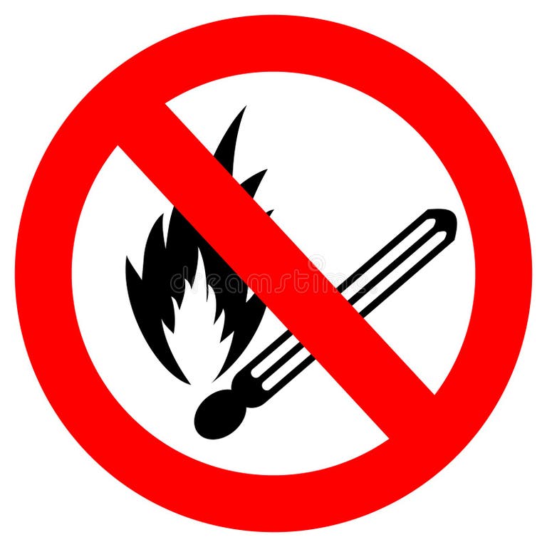 No campfire sign stock vector. Illustration of danger - 26119833
