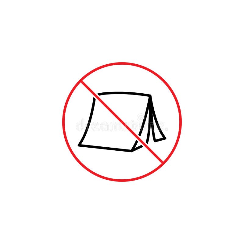 No Camping Sign Stock Illustrations – 503 No Camping Sign Stock ...
