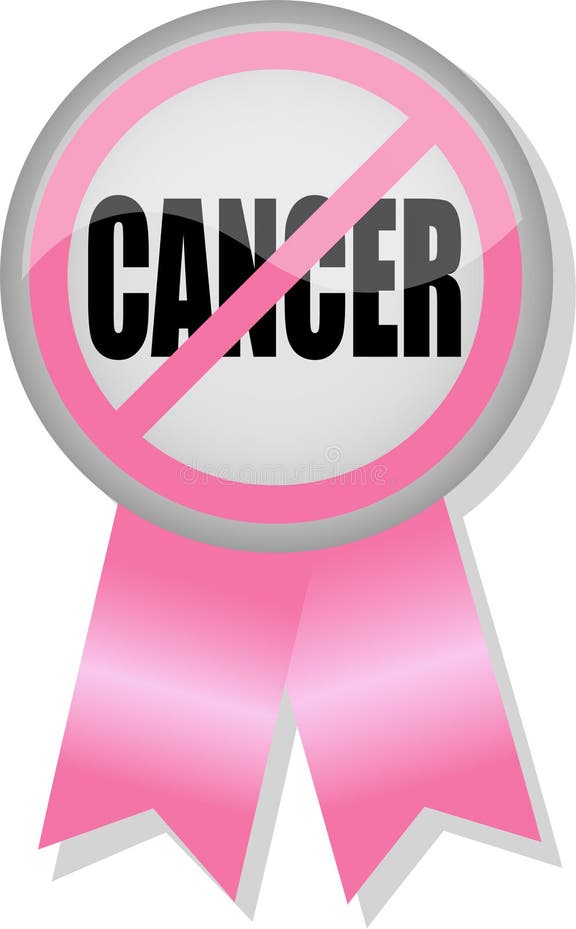 No Cancer Button and Ribbon Stock Vector - Illustration of conquer ...