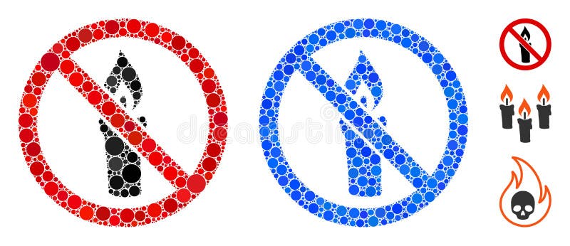 No Candle Mosaic Icon of Circle Dots Stock Vector - Illustration of ...