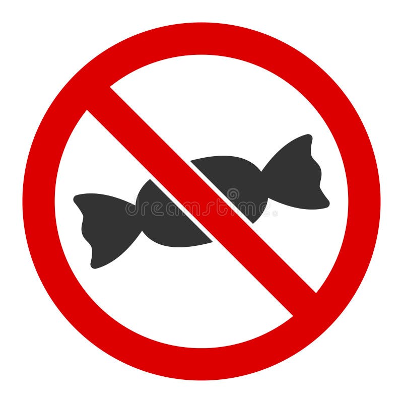 No Candy Icon with Distress Frozen Yogurt Stamp Stock Illustration ...