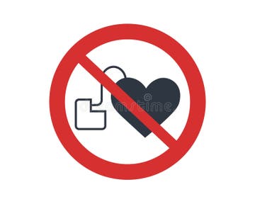No Cardiac Pacemaker Symbol Stock Vector - Illustration of pacemakers ...
