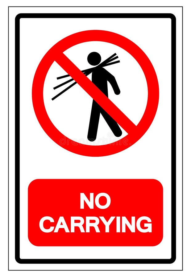 No Carrying Symbol Sign, Vector Illustration, Isolate on White ...
