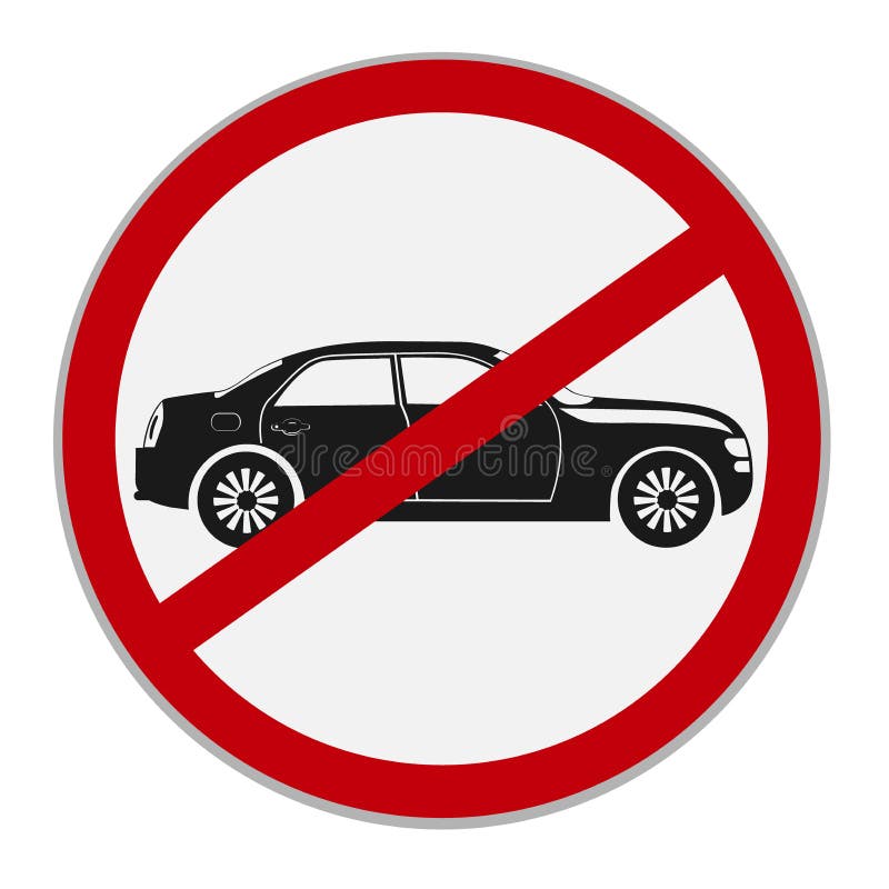 No Cars Road Sign Stock Illustrations – 249 No Cars Road Sign Stock ...