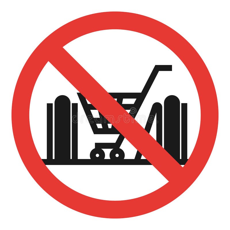 No Carts Escalator Icon, Simple Style Stock Vector - Illustration of ...