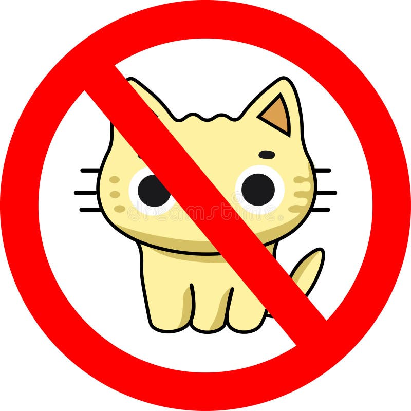 No Cats Allowed Icon Sign Vector Illustration Stock Vector ...