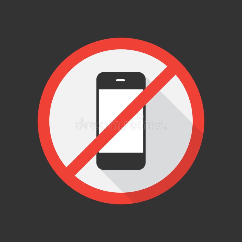 No cell phone icon stock vector. Illustration of technology - 95077216