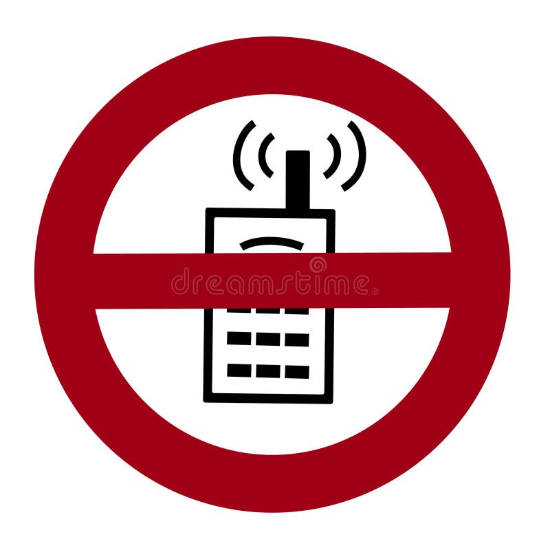 No Cell Phones Sign Icon in Creative Vector Design Stock Photo - Image ...