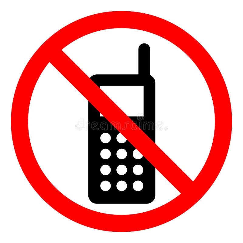 No Cell Phones Symbol Sign, Vector Illustration, Isolate on White ...