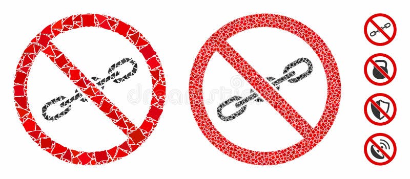 No Chain Composition Icon of Unequal Parts Stock Vector - Illustration ...