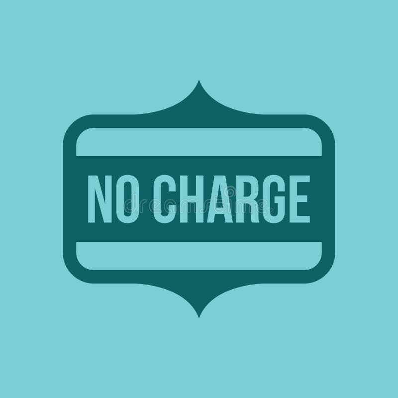 No Charge Label. Vector Illustration Decorative Design Stock Vector ...