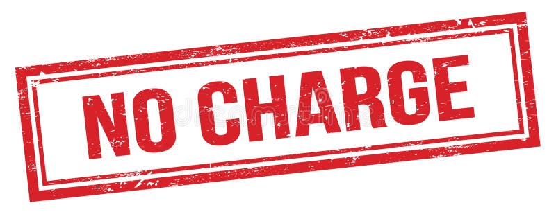 NO CHARGE Text on Red Grungy Vintage Stamp Stock Illustration ...