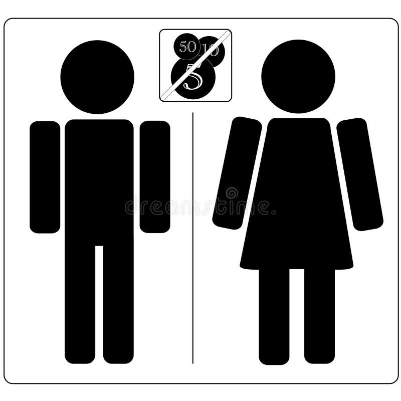 Toilet/Washroom Sign stock illustration. Illustration of gentlemen ...