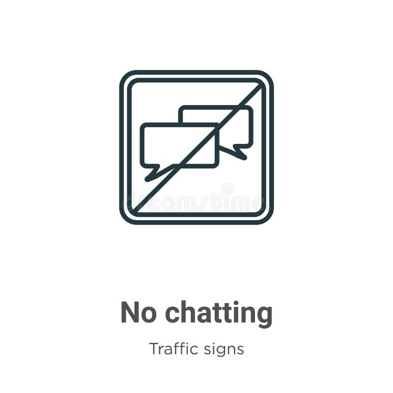 No Chatting Icon in Filled, Thin Line, Outline and Stroke Style. Vector ...