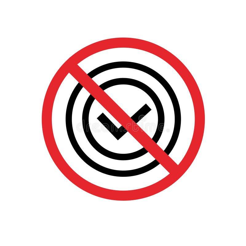No Check Mark, Fail Symbol. Stock Vector - Illustration of positive ...