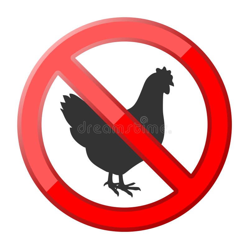 No rooster traffic sign stock vector. Illustration of outline - 103992255