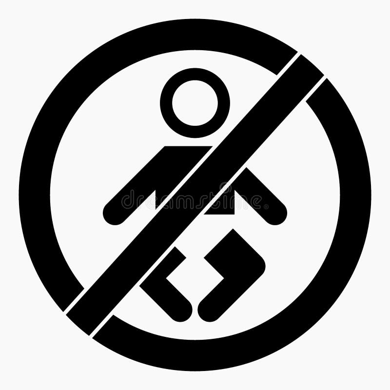 No children icon stock vector. Illustration of prohibited - 262600519